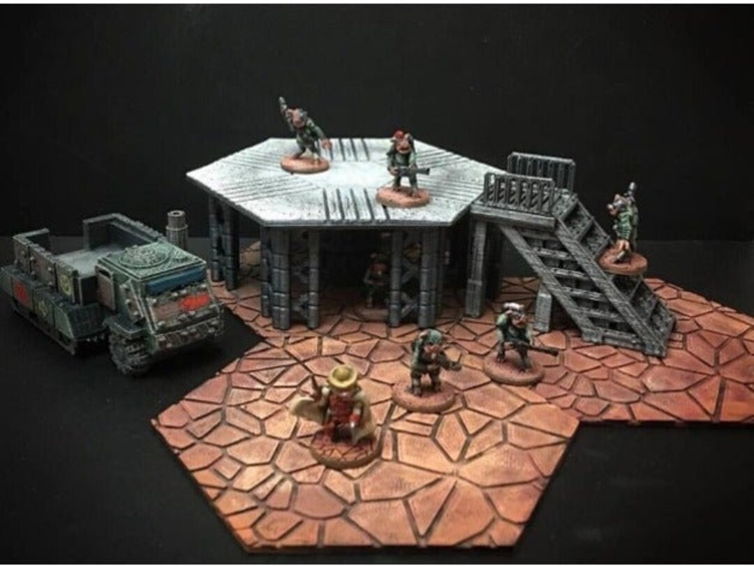 Dnd HEX Platform Ship Landing Spaceport Urban Post-apocalyptic Sci-fi ...