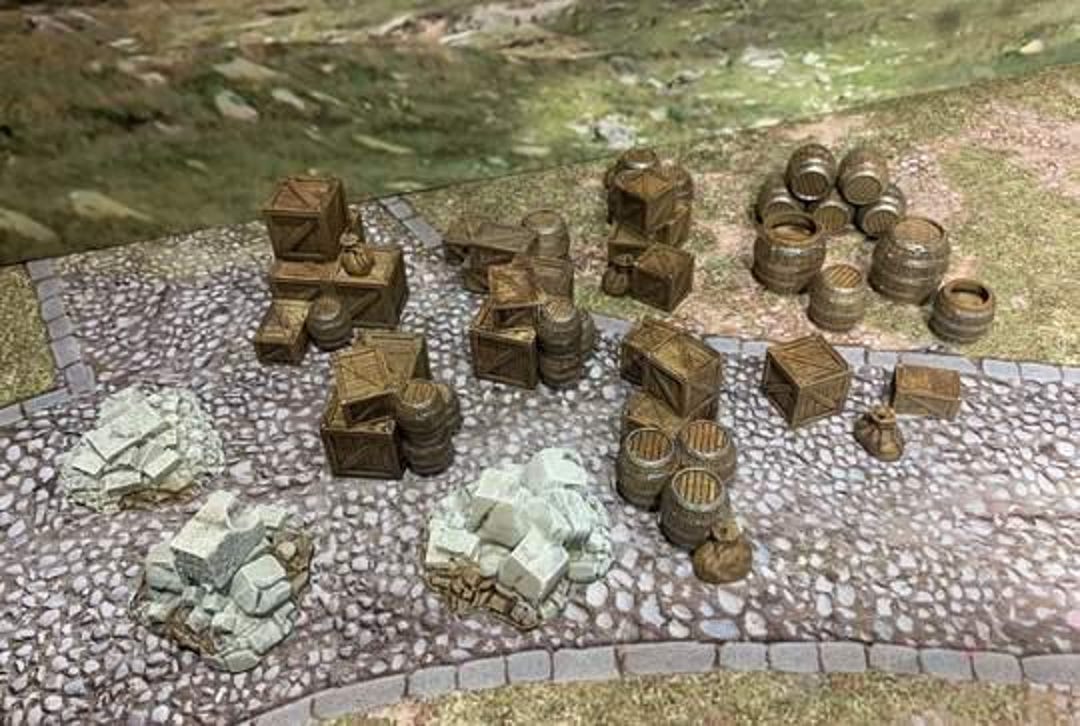 Dnd Cargo and Rubble Piles War Battlefield Medieval Tabletop Scatter ...