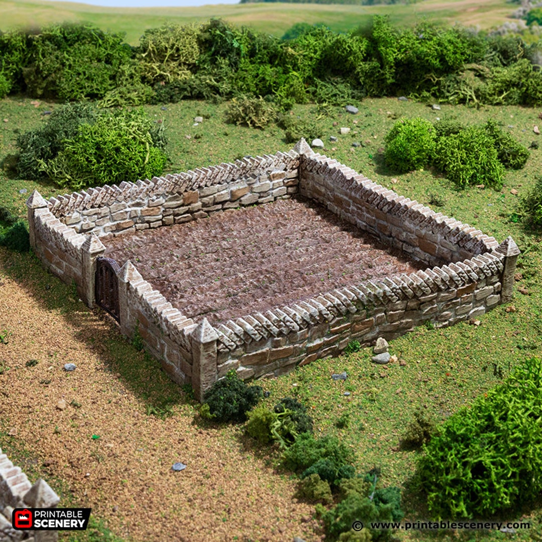 Dnd Bare Field Crop Vegetable Garden Country and King Village Tabletop ...