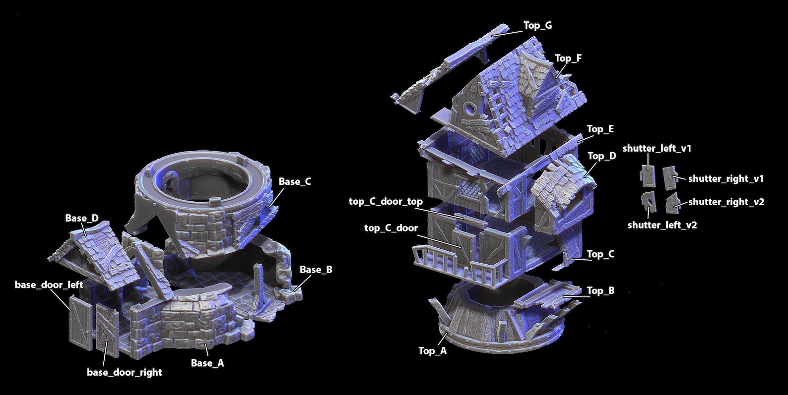 Dnd Haunted Windmill War Ruins City of Tarok Tabletop Scatter Terrain ...