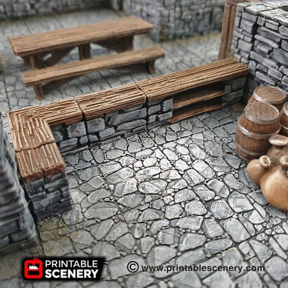 Dnd Stone Bar Tavern Clorehaven Tabletop Scatter Terrain RPG | Etsy