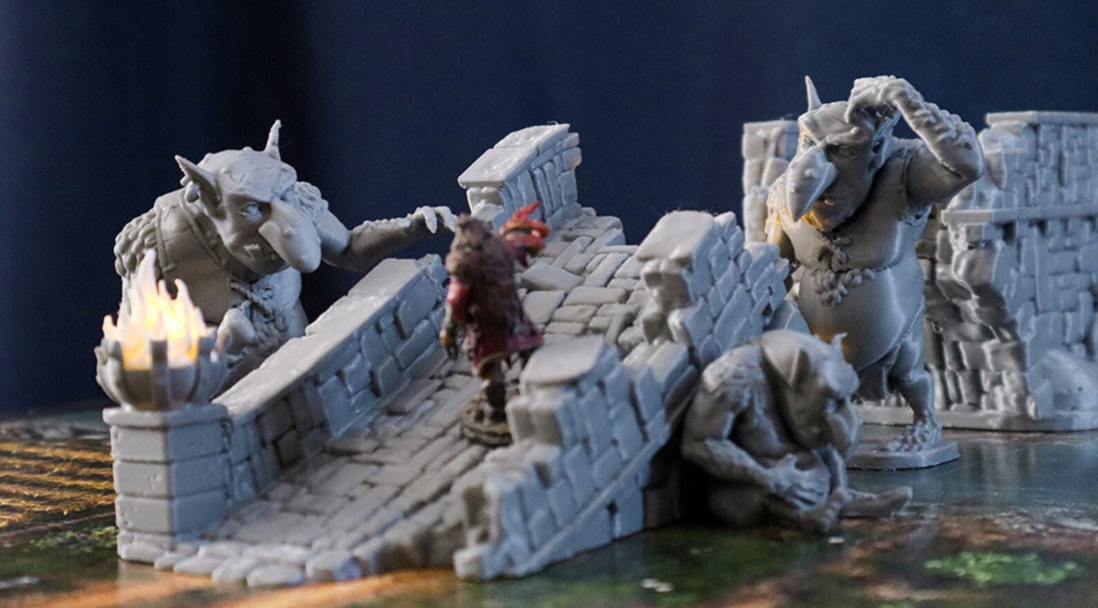 Dnd Large Ruined Bridge River Troll Crossing Village Medieval Scatter ...