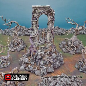 Dnd Shadow Gate Ancient Portal Stargate Shadow Fey Tabletop Scatter ...