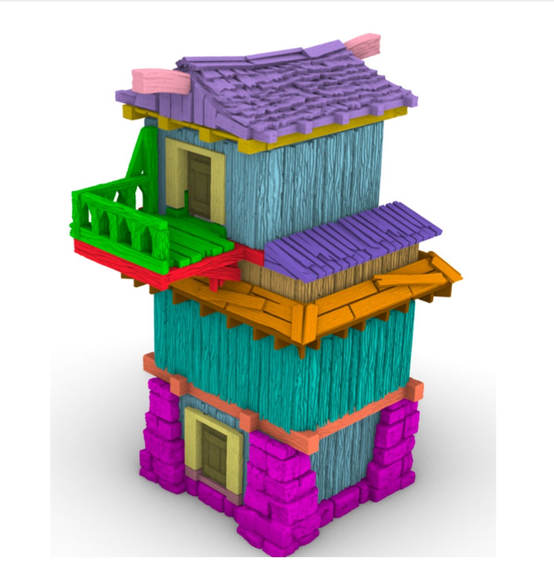 Dnd Medieval House Cottage Shack 3 Village Tabletop Scatter - Etsy