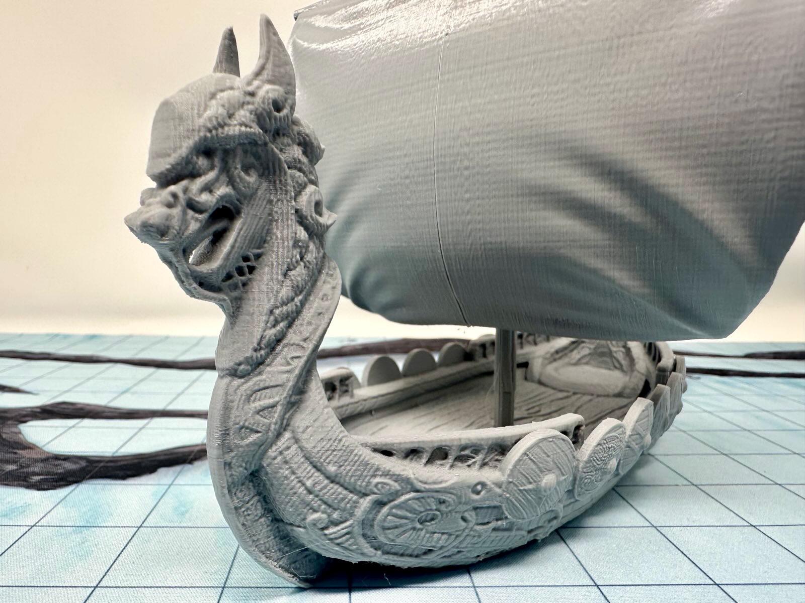 Dnd Viking Ship Vessel Boat Tundra Ice Age Wargaming Tabletop Scatter ...