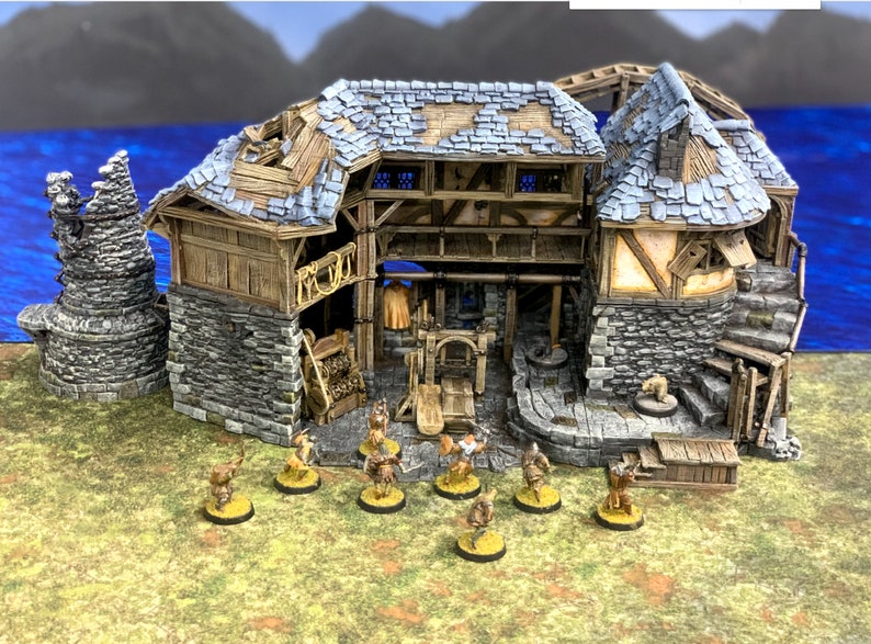 Dnd Lumbermill Saw Mill Logging Camp Medieval Tabletop Scatter Terrain ...