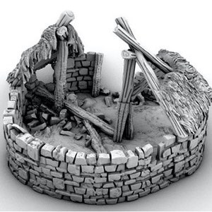 Dnd Round House Ruins Village Burn War Ruin Tabletop Scatter Terrain ...