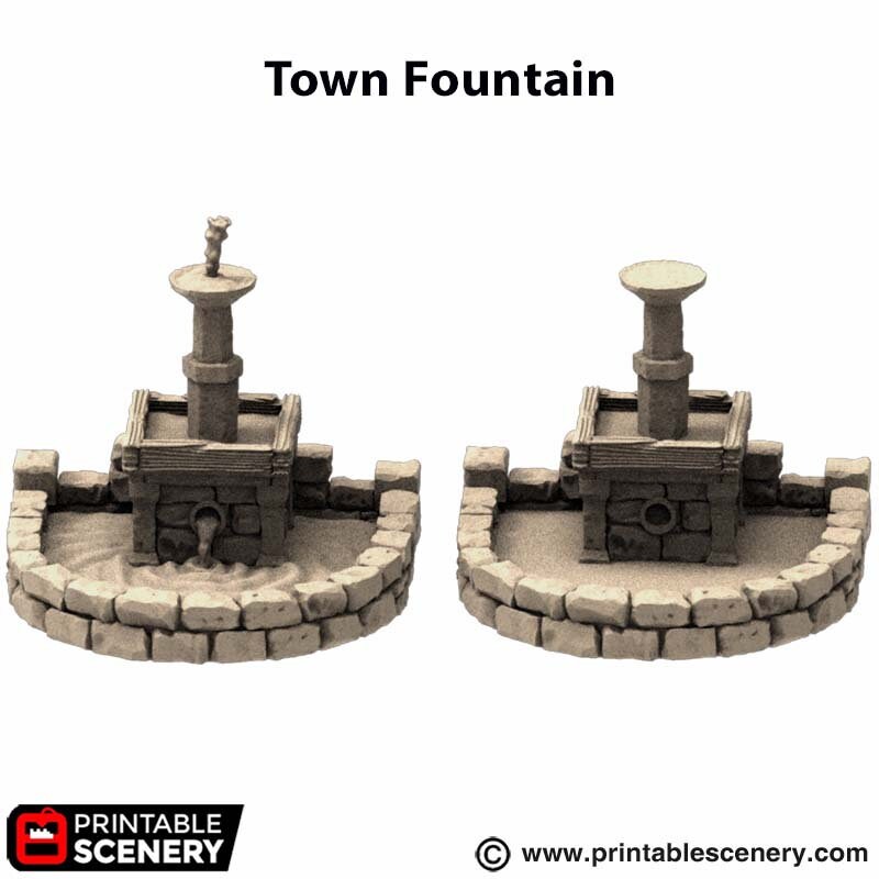 Dnd Town Fountain From King and Country Village Tabletop - Etsy