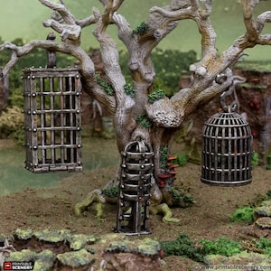 Dnd Hanging Cages Prisoner Pynfold Dungeon Tabletop Scatter Terrain RPG ...