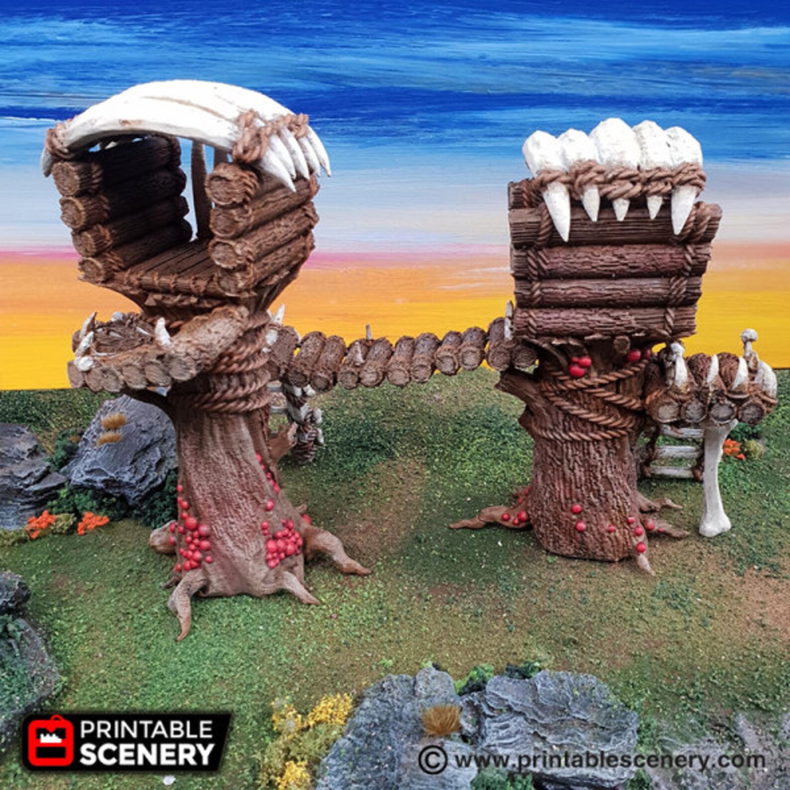 Dnd Orc Tribal Cell Towers Tabletop Barbarian Village Scatter Tribe ...