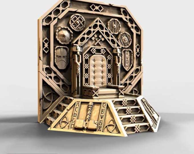 Dnd Terrain Dwarf Dwarven Ironhelm Throne Dnd D&D 28mm Miniature ...