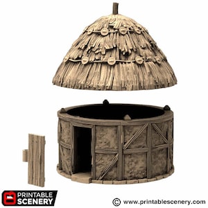 Dnd Small Round House Shack Shed Storehouse Medieval Village Tabletop ...