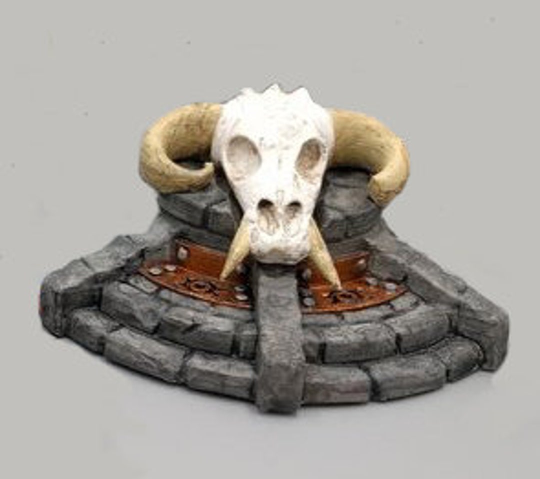 Dnd Demon Sacrifice Skull Pedestal Ceremonial Ritual Tabletop Scatter ...