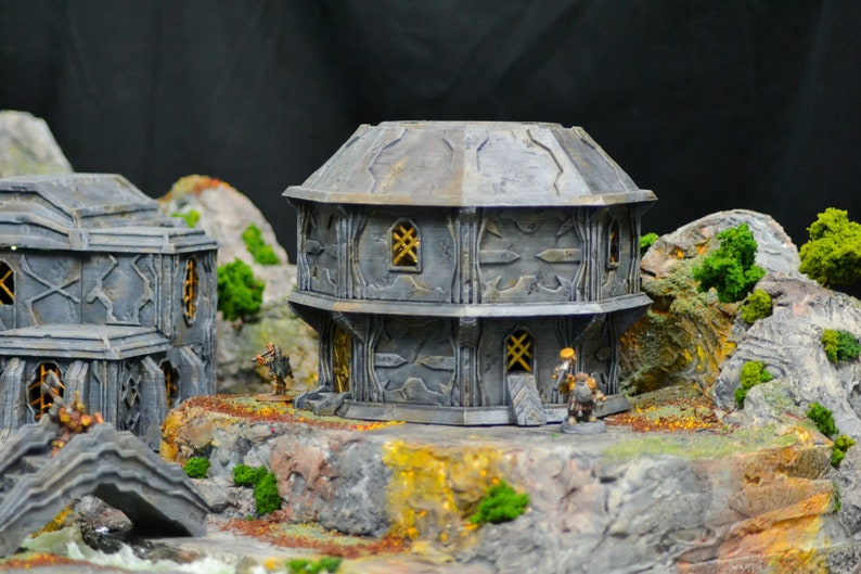 Dnd Dwarven House 6 Round Dwarf Home 28mm Scatter Tabletop - Etsy