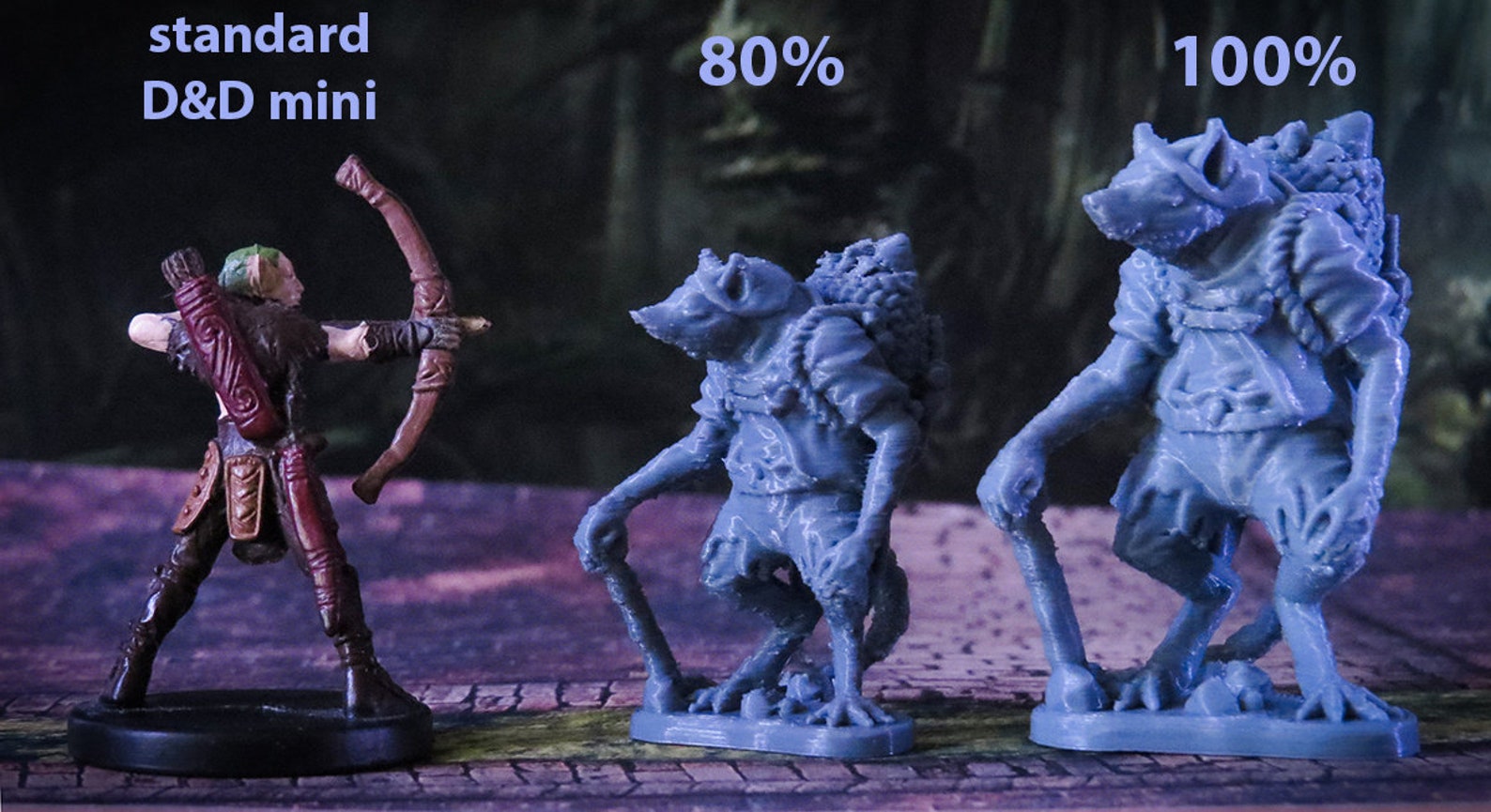 Dnd Rat Mutant Wererat Monster 28mm Miniature Wargaming Games RPG D&D ...