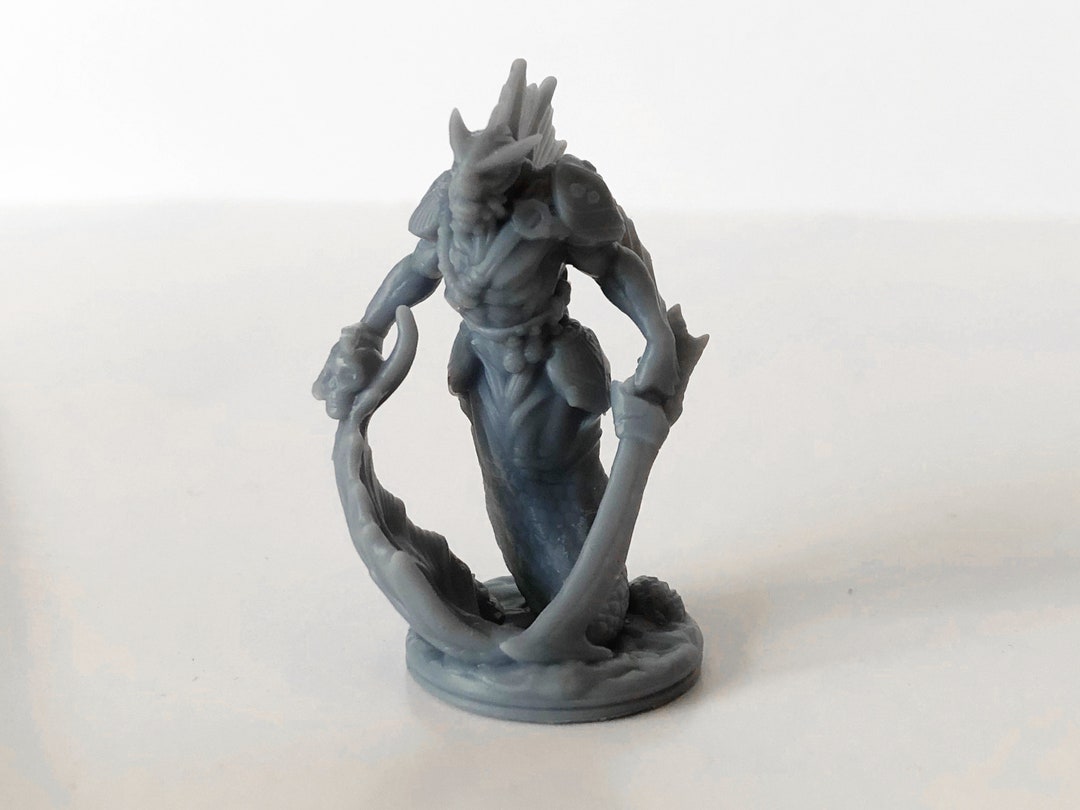 Dnd Merrow Merman Mermaid Atlantis Warrior 28mm Miniatures RESIN ...