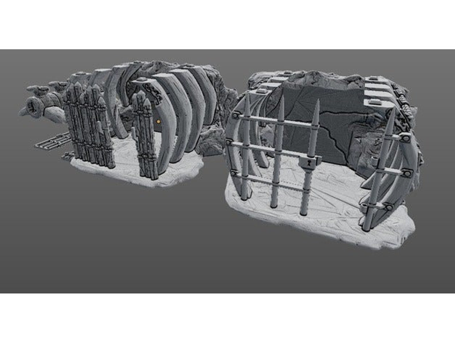 Dnd Rib Cage Bone Cell Jail Barbarian Tribal Prison Tabletop - Etsy