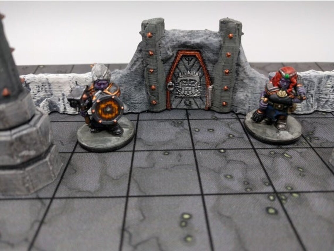 Dnd Dark Dwarf Door Tabletop Miniature Terrain RPG D&D Dungeons and ...
