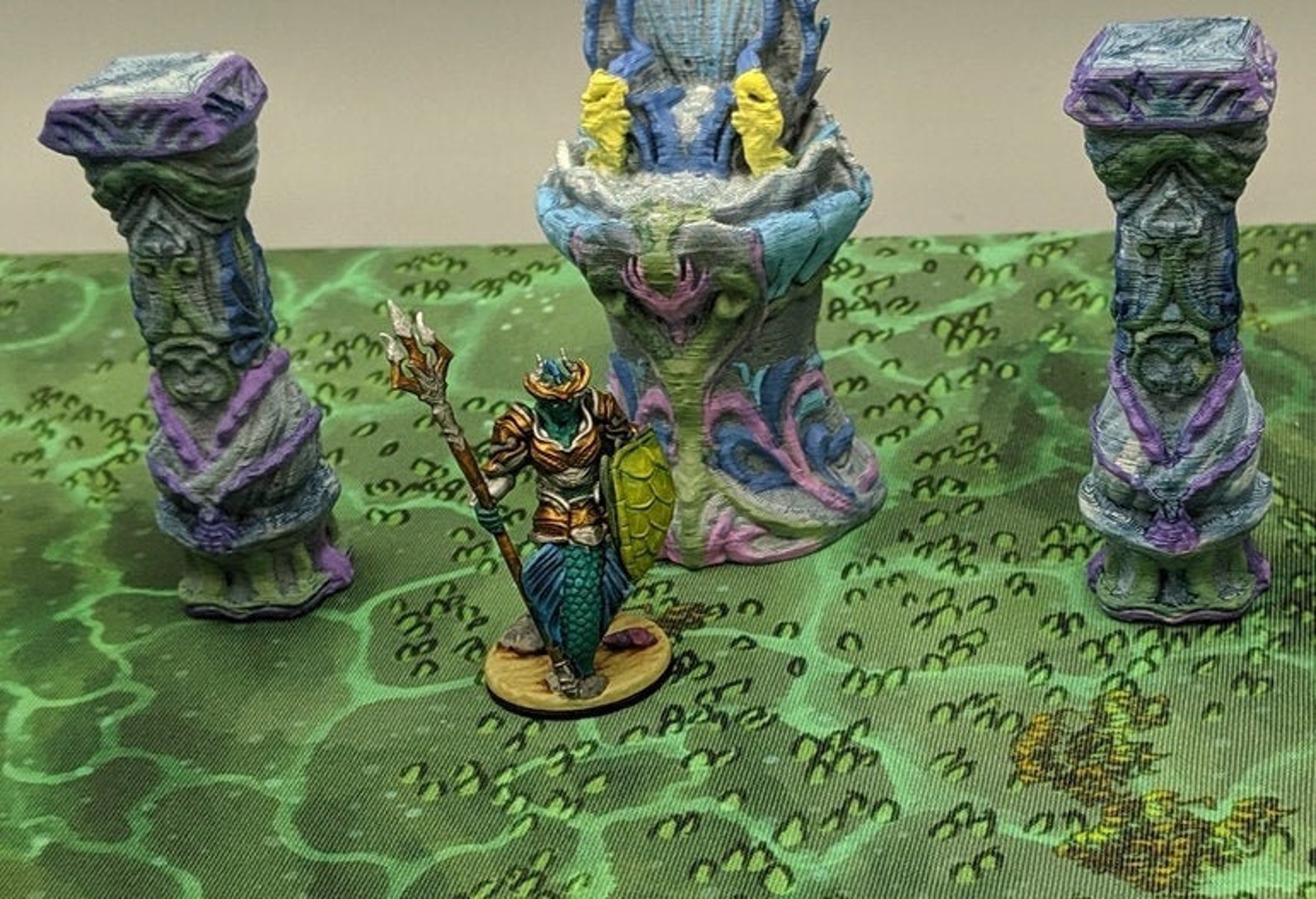 Dnd Merfolk King With Trident Merman Mermaid Mini RPG D&D - Etsy