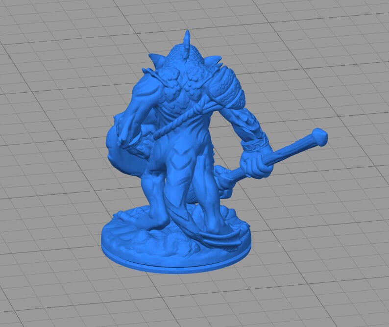 Dnd Sahuagin Deep Devil Sea Devil Sea Warrior 28mm Resin | Etsy