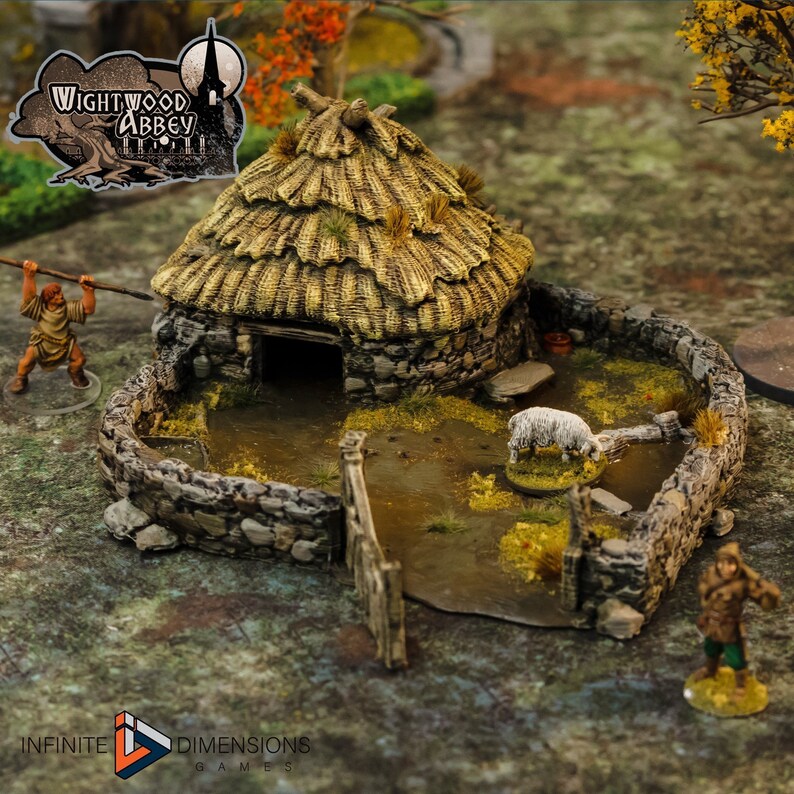 Dnd Pig Sty Village Farm 28mm Tabletop Terrain Miniature RPG | Etsy