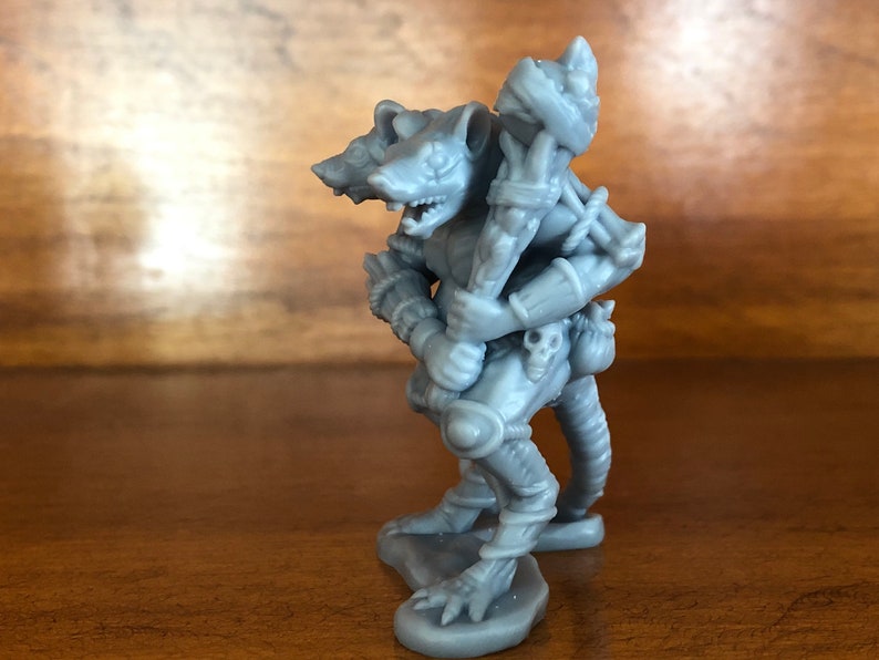 Dnd Rat Mutant Wererat Monster 28mm Miniature Wargaming Games RPG D&D ...