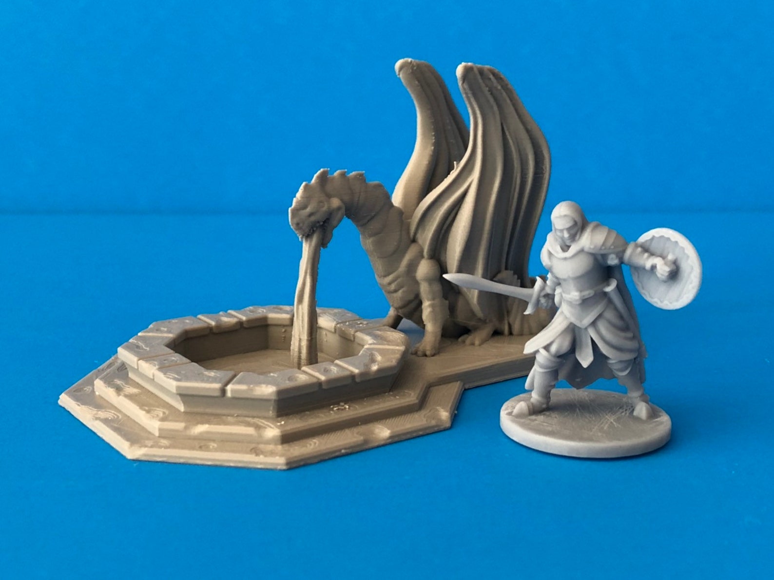 Dnd Dragon Fountain 28mm Tabletop Scatter Terrain Miniature - Etsy