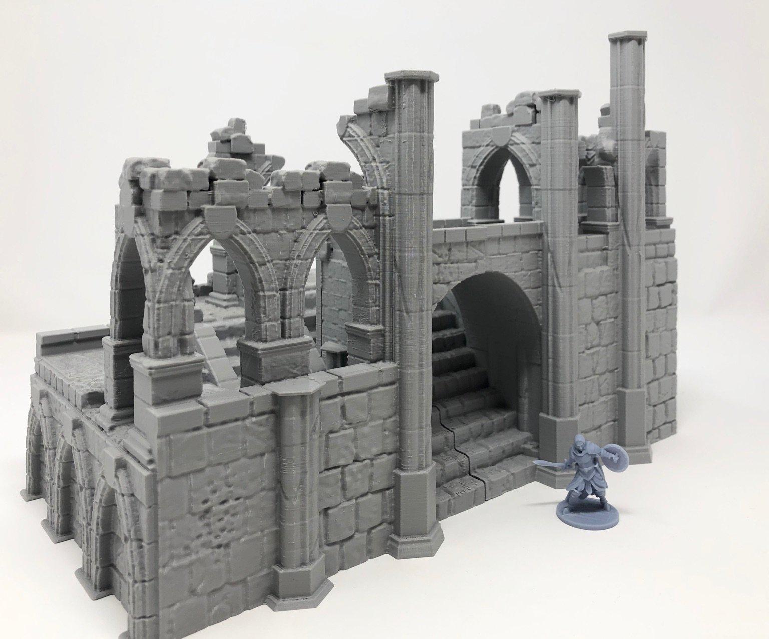 Dnd Bridge Garrison Medieval Town War Ruins Tabletop Scatter Terrain ...