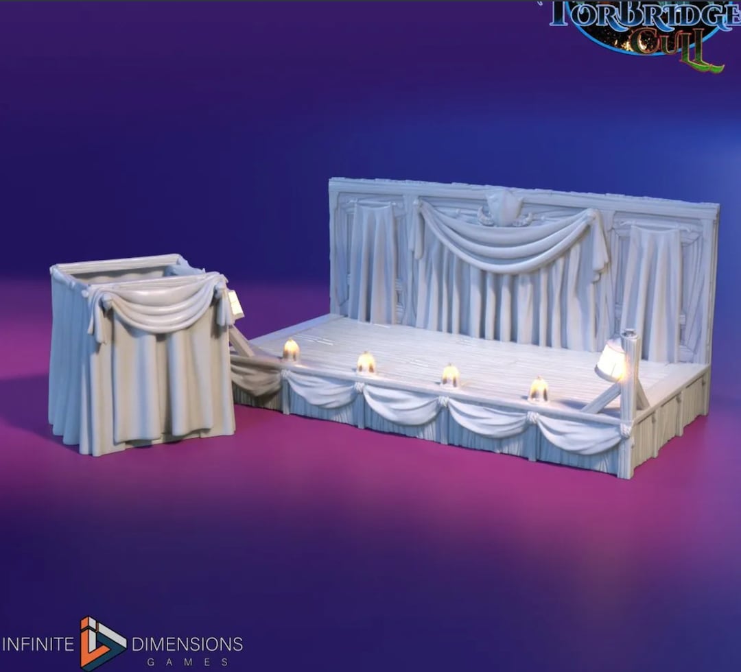 Dnd the Stage Thespian Medieval Entertainers Tabletop Terrain Miniature ...