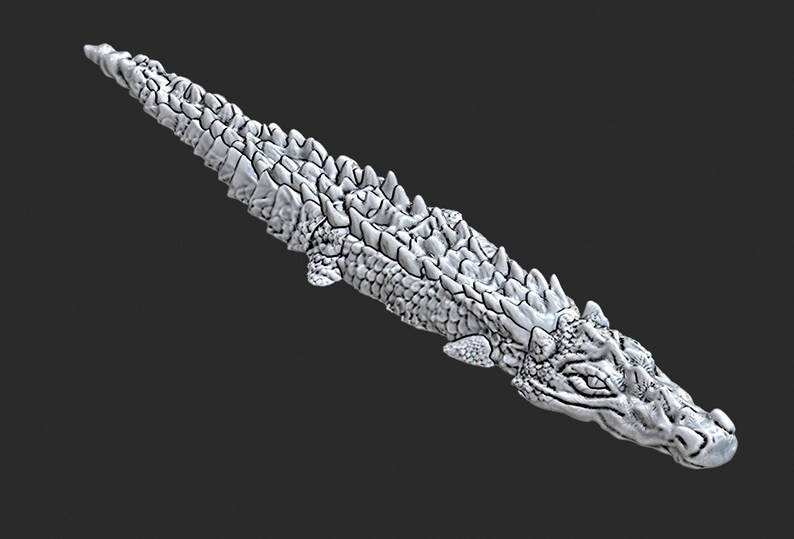 Dnd Crocodile Alligator Swamp Creature Animal Wargaming Terrain ...