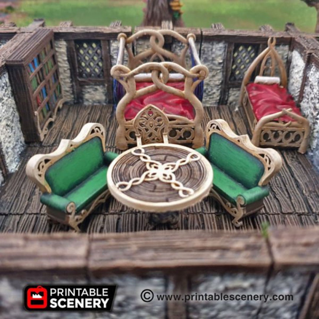 Dnd Elegant Furniture Set Castle Palace Mansion House Elven Tabletop ...