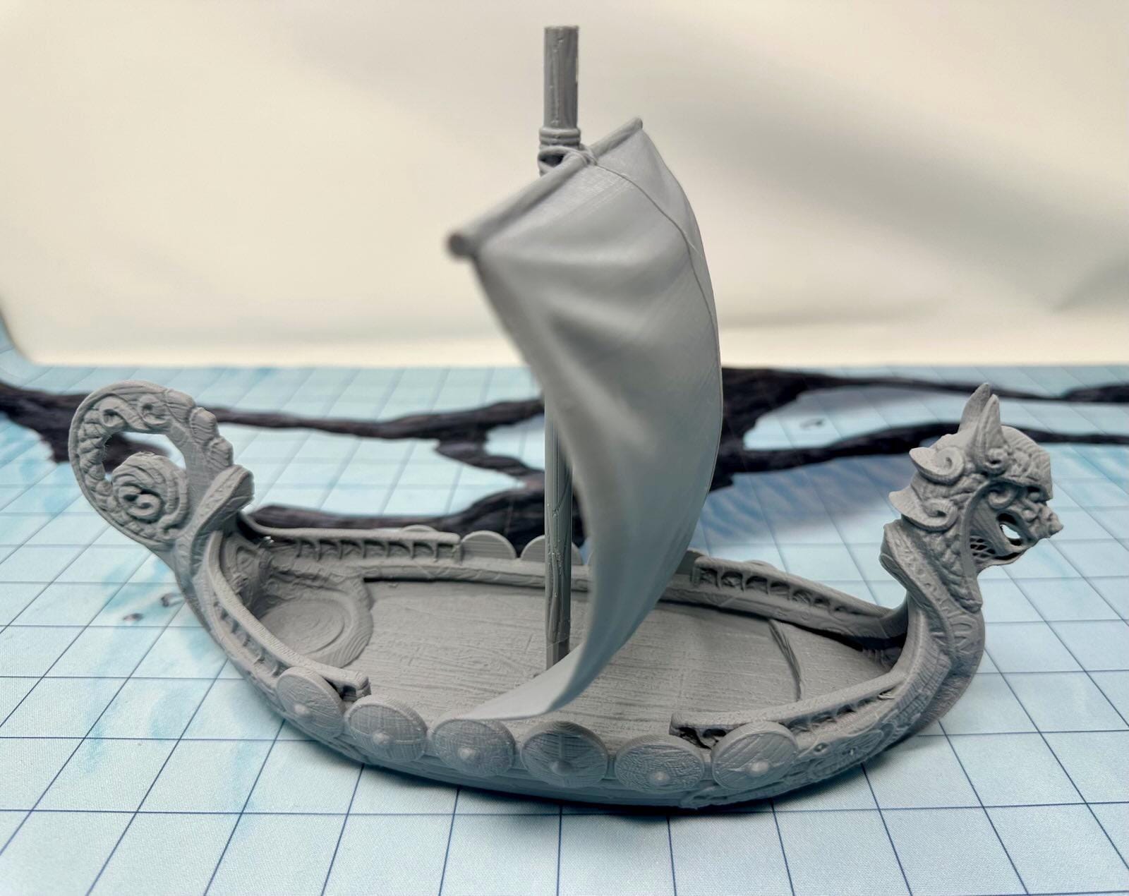 Dnd Viking Ship Vessel Boat Tundra Ice Age Wargaming Tabletop Scatter ...