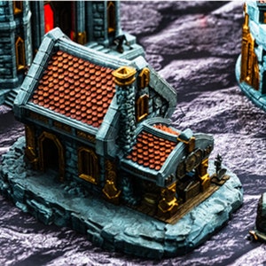 Dnd Dwarven Forge Mountain Dwarf Mining Mountain City Scatter Village Tabletop Terrain Miniature ...