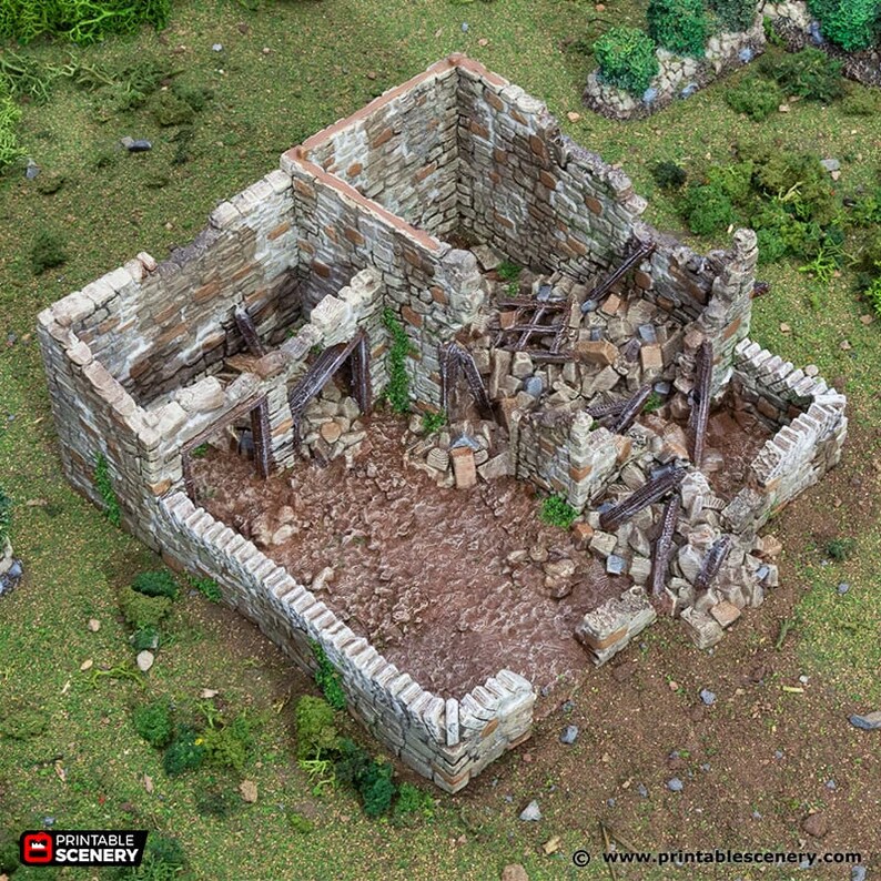 Dnd Ruined Farm Pig Pen From King and Country Village Tabletop - Etsy