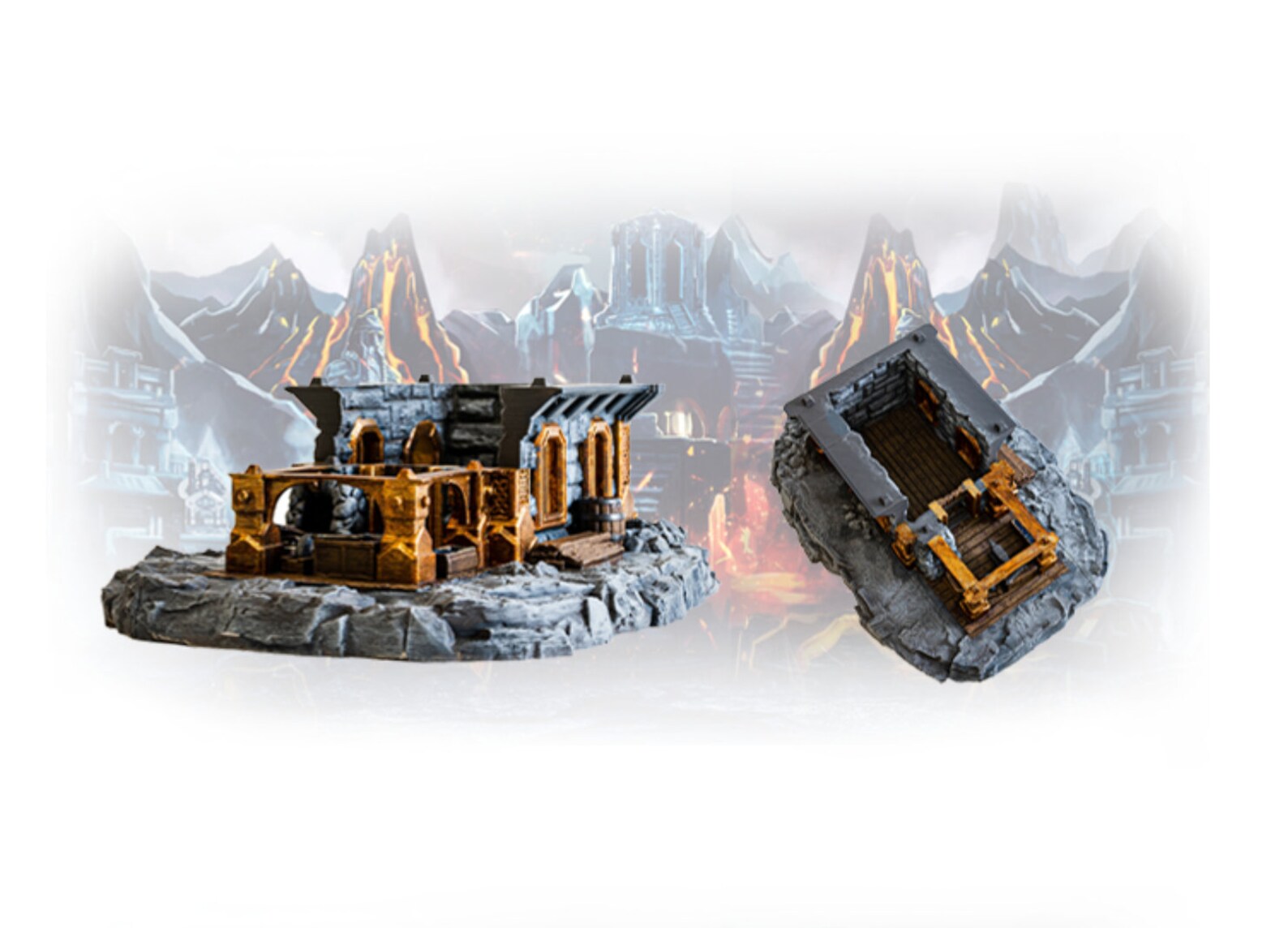 Dnd Dwarven Forge Mountain Dwarf Mining Mountain City Scatter Village ...