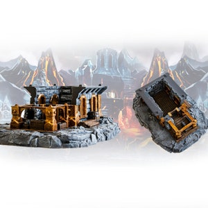 Dnd Dwarven Forge Mountain Dwarf Mining Mountain City Scatter Village Tabletop Terrain Miniature ...