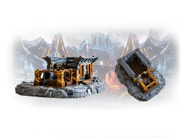 Dnd Dwarven Forge Mountain Dwarf Mining Mountain City Scatter Village ...