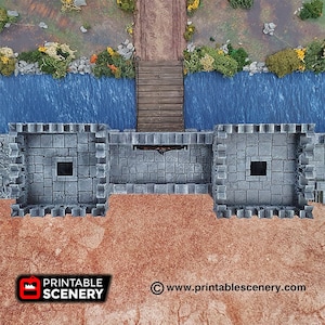 Dnd Port Winterdale Castle Gatehouse Fortress Fort Tabletop Scatter ...