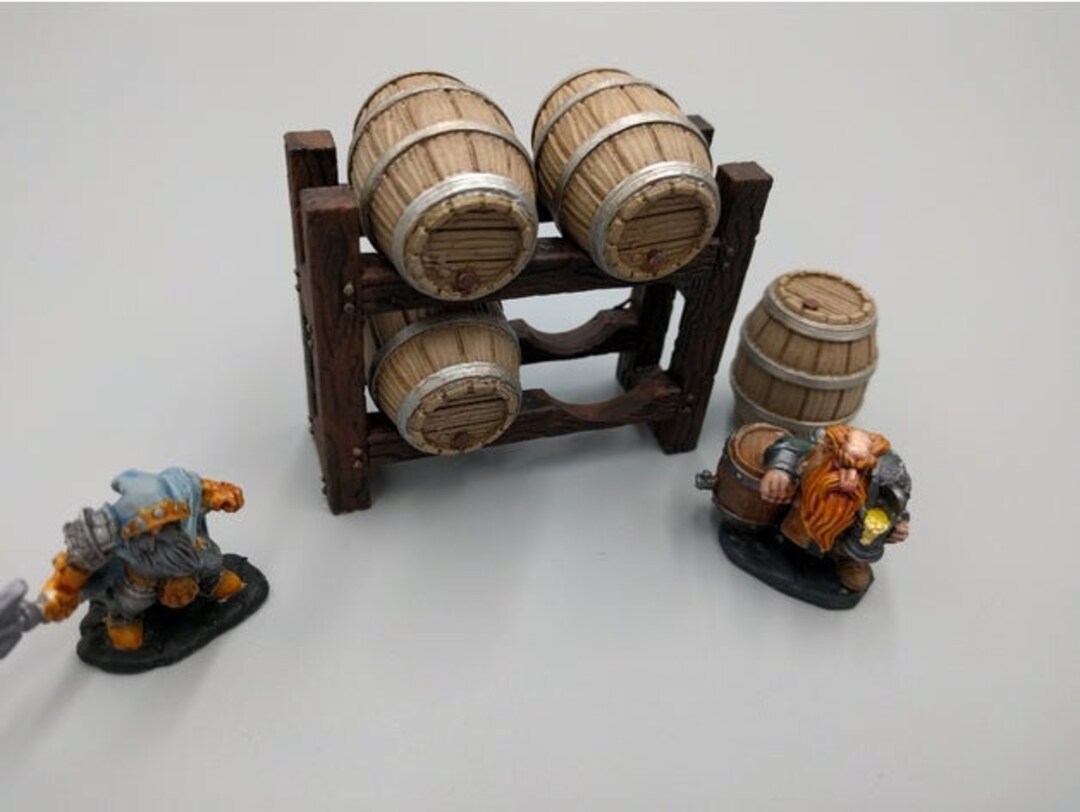 Dnd Dwarven Aleworks Large Brew Casks With Shelf - 28mm Tabletop ...