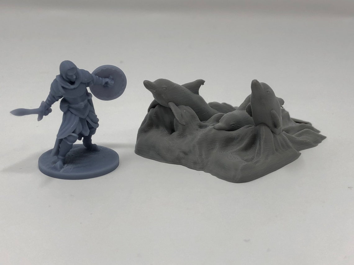 Dnd Dolphin Pod Sea Animals Marine Life Pirate Wargaming - Etsy