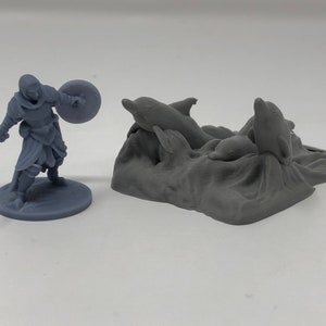 Dnd Dolphin Pod Sea Animals Marine Life Pirate Wargaming - Etsy