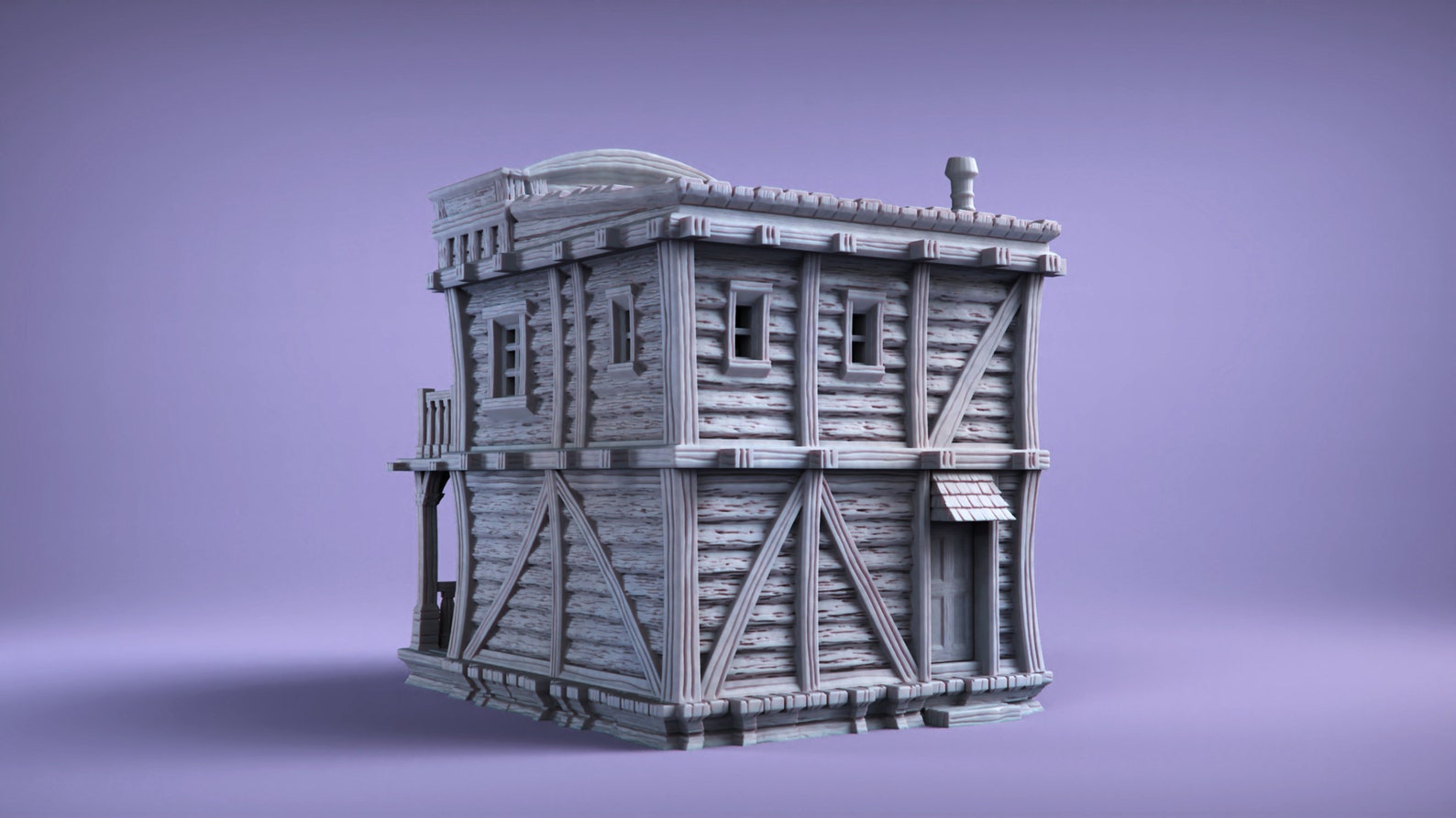 Dnd Belle's Bathhouse Bath House Western Town Railway Terrain Wargaming ...