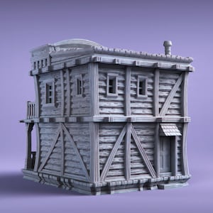 Dnd Belle's Bathhouse Bath House Western Town Railway Terrain Wargaming ...
