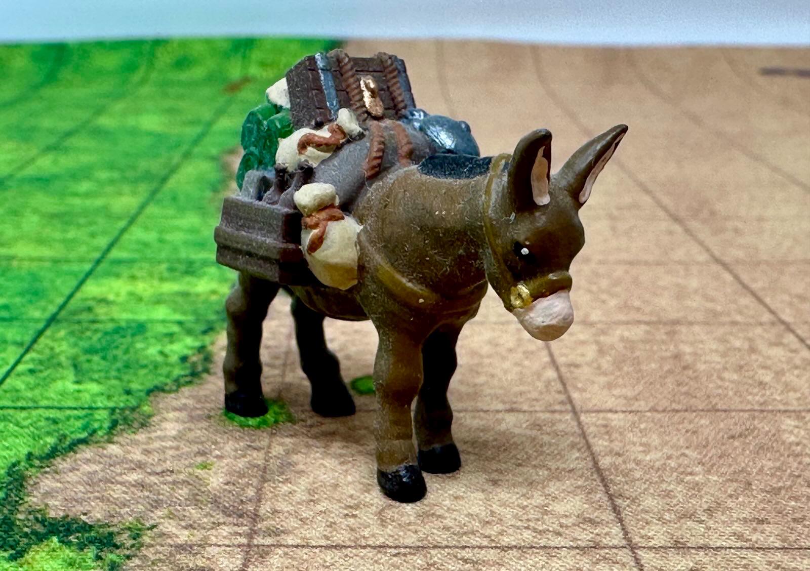 PAINTED Dnd Travel Adventurer Pack Mule Donkey Travel Animals Livestock ...