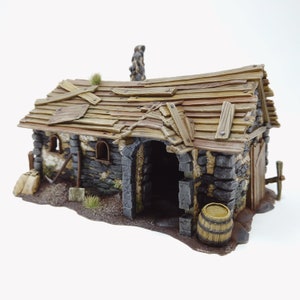 Dnd Slum Shack Version A Village Shack Medieval Beggar's Hut Tabletop ...