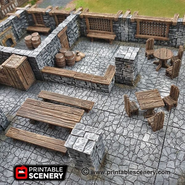 Dnd Furniture Set for Village Tavern Home Tabletop Scatter Terrain RPG ...