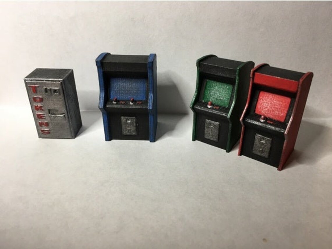 Dnd Urban Arcade Cabinets Set 28mm Tabletop Modern Miniature | Etsy
