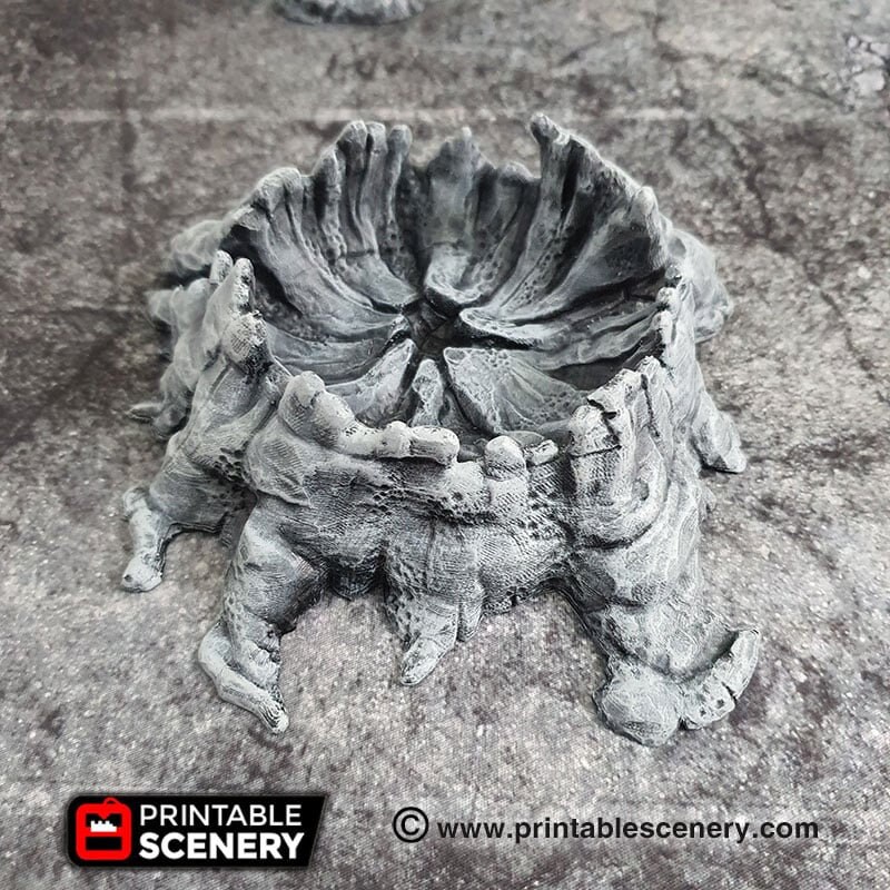 Dnd Lunar Crater Meteor Crash Site Volcano Post-apocalyptic Landscape ...