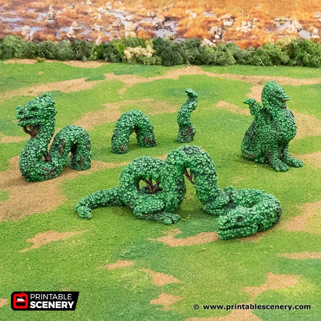 Dnd Dragon Hedgerows Bushes Scatter Terrain Rise of the Halflings ...