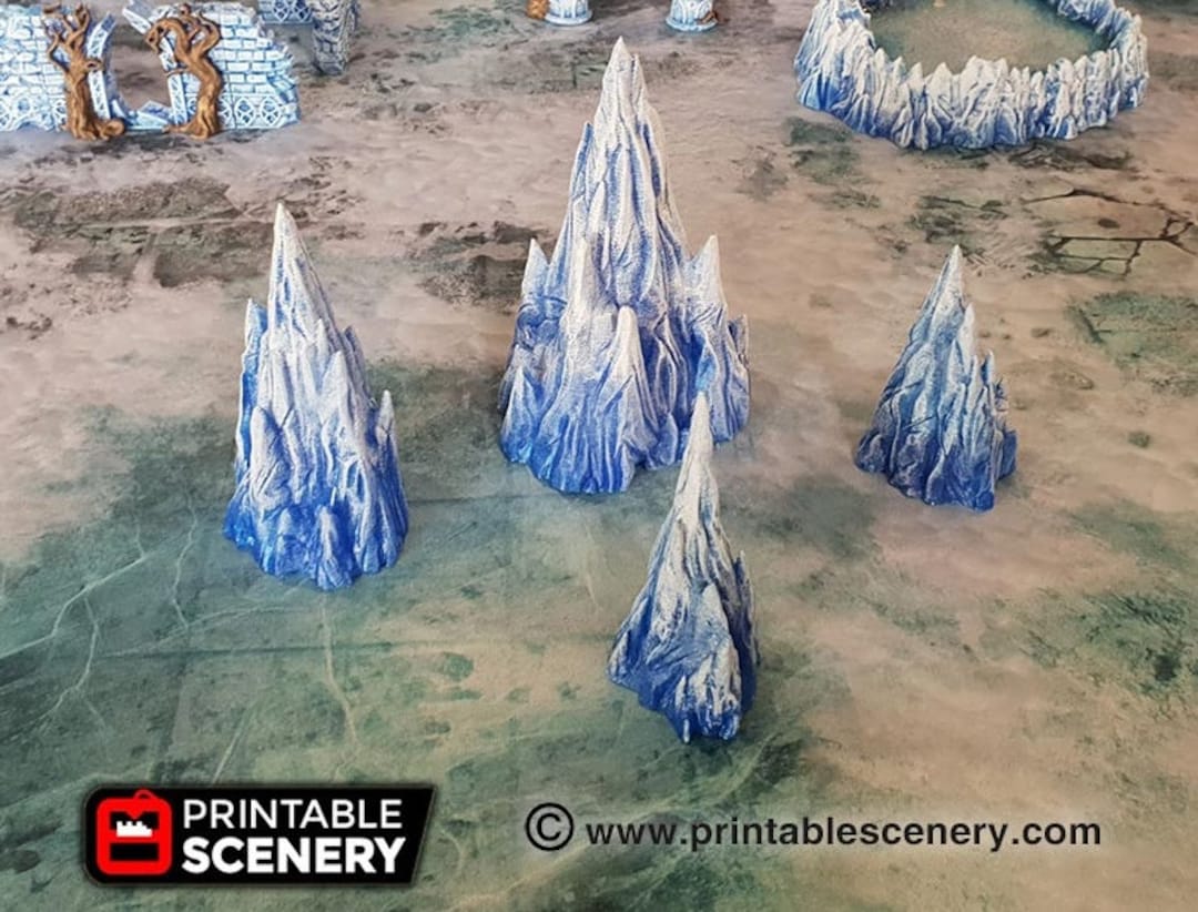 Dnd Jagged Rocks Set for Ice Lands Arctic Terrain Ice Wizard Frozen ...